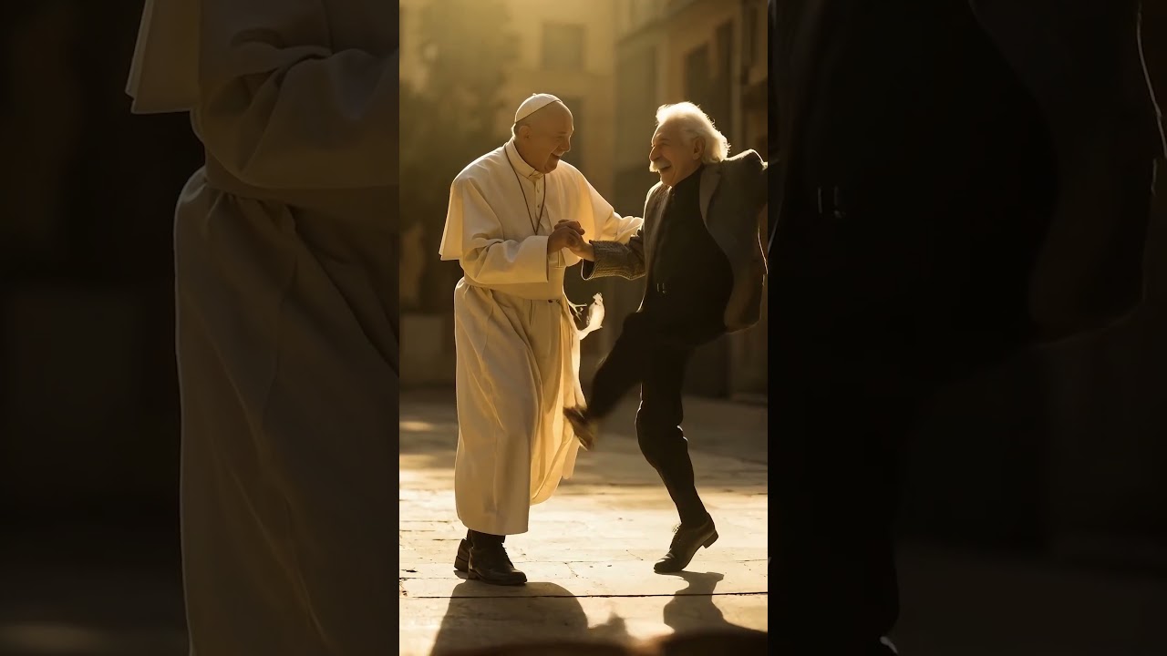 Papa Baila con Albert Einstein