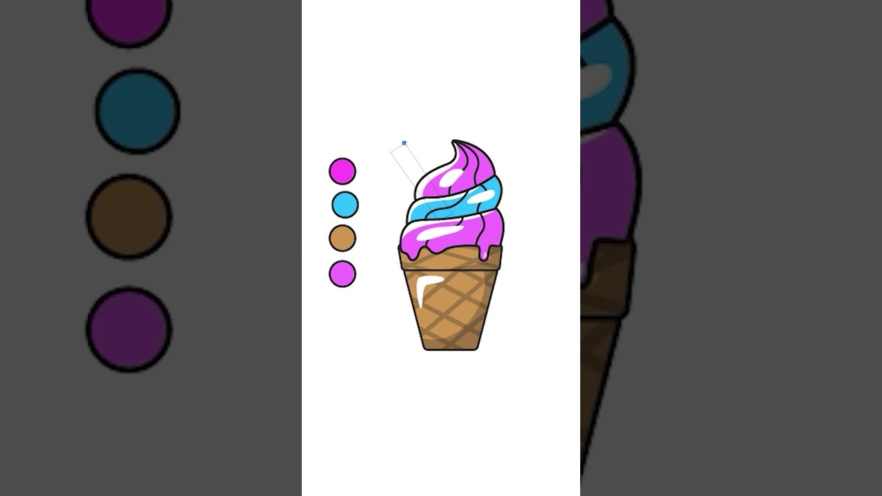 Ilustration Ice cream#shorts