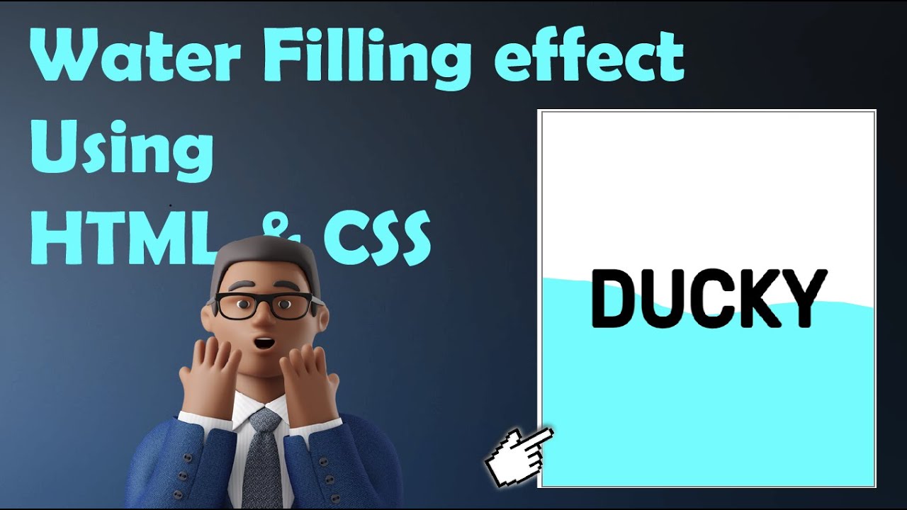 css water filling animation |  liquid fill effect css | css water filling effect | css animation
