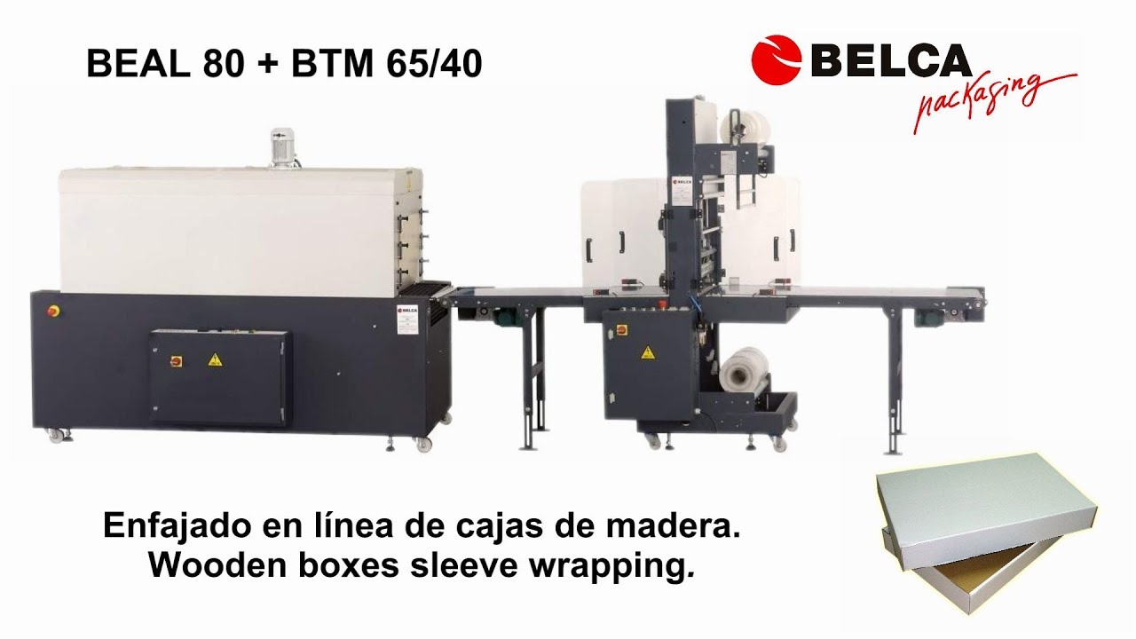 In-line sleeve wrapping of boxes with BEAL and BTM - BELCA