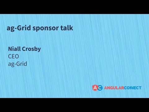 ag-Grid sponsor talk | Niall Crosby | #AngularConnect