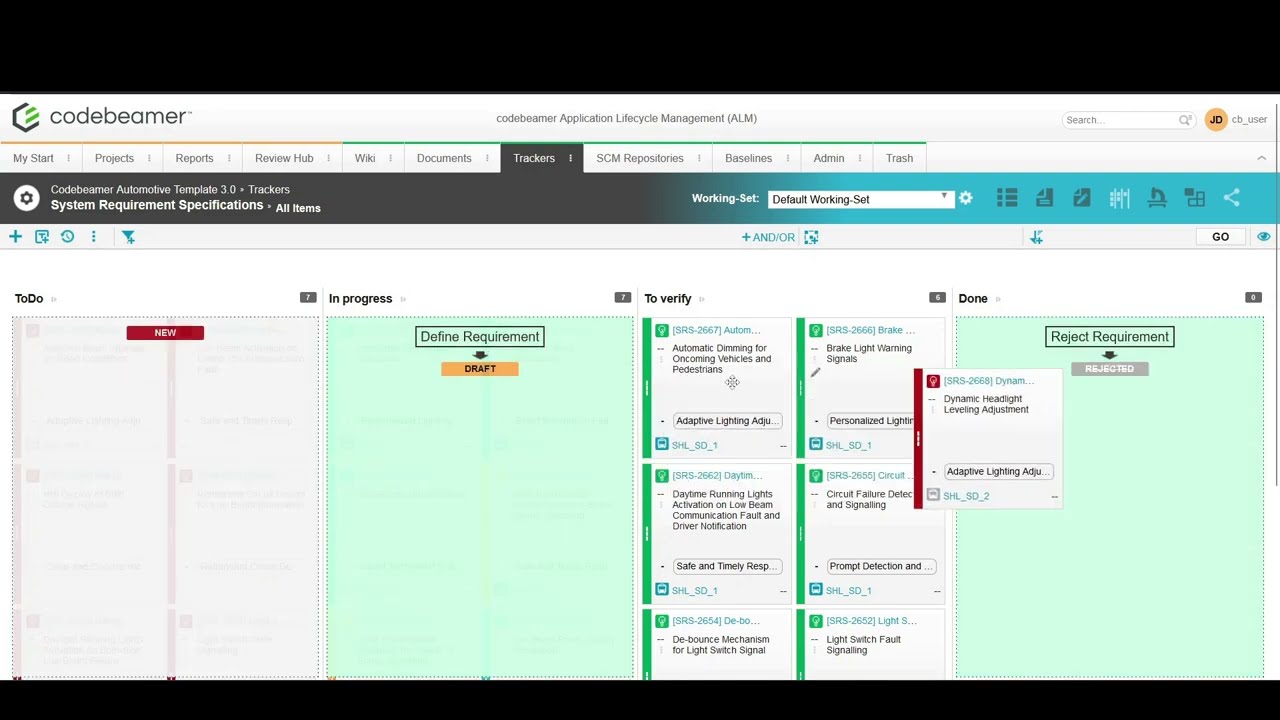 Codebeamer for Beginners Tutorial – Navigate Tracker