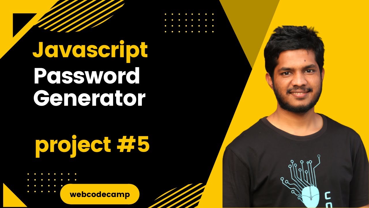 Random Password Generator Using HTML CSS and JavaScript | JavaScript Project#5 | #webcodecamp