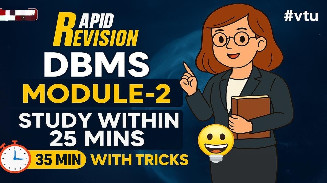 DBMS MODULE 2 in 35 MINS
