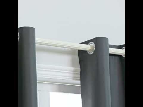 1pc Solid 100% Blackout Curtains with Grommets, Total Privacy Drapes