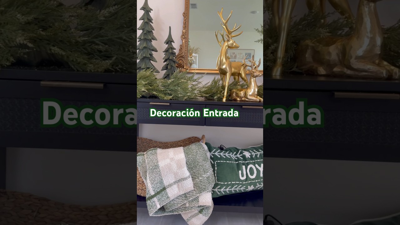 Ideas para decorar mesa de entrada 🎄 #decoracionesnavideñas2024 #decoracionparanavidad
