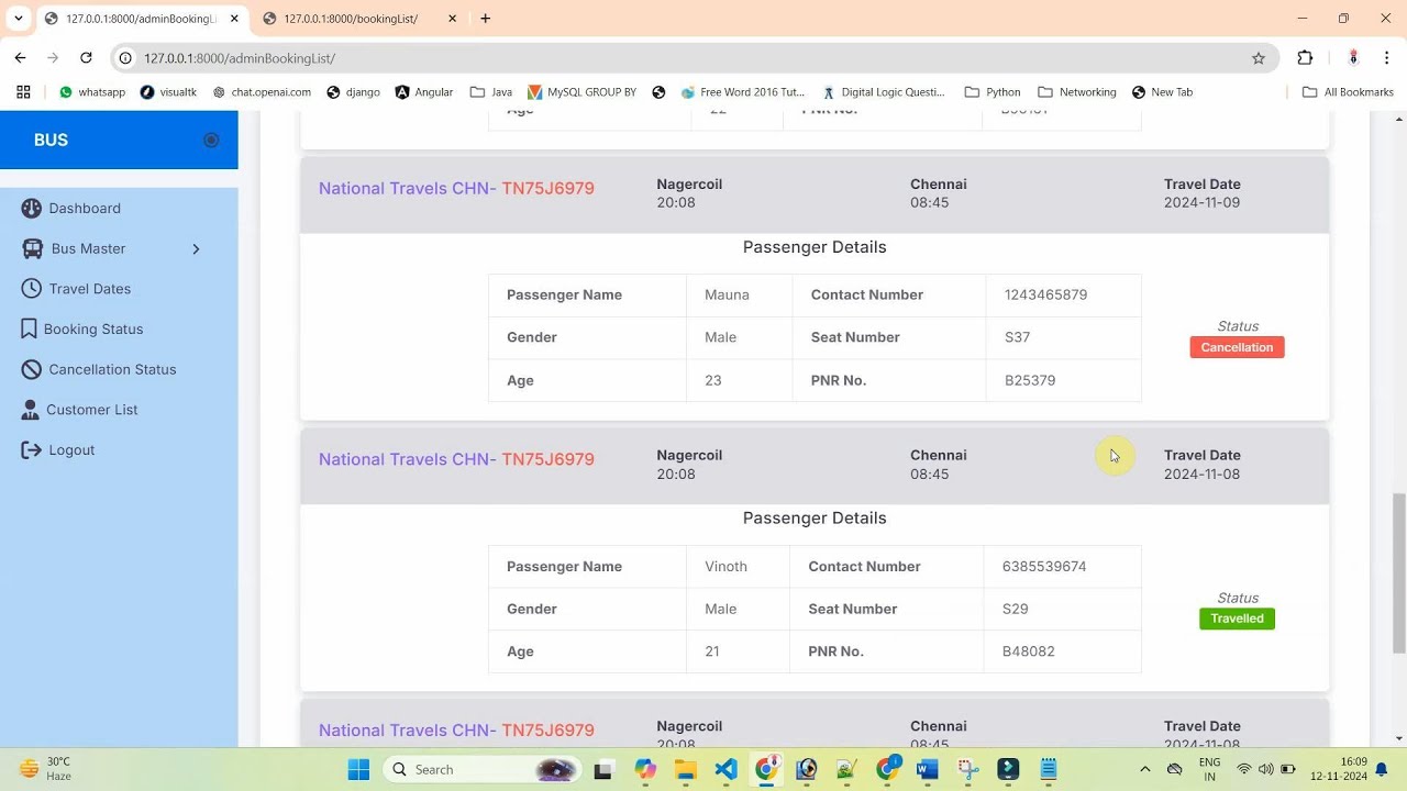 Online Bus Ticket Booking System Project using Django | Python | HTML5 | CSS3 | Bootstrap | JQuery