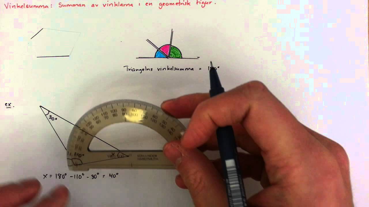 7 - Geometri - Triangelns vinkelsumma