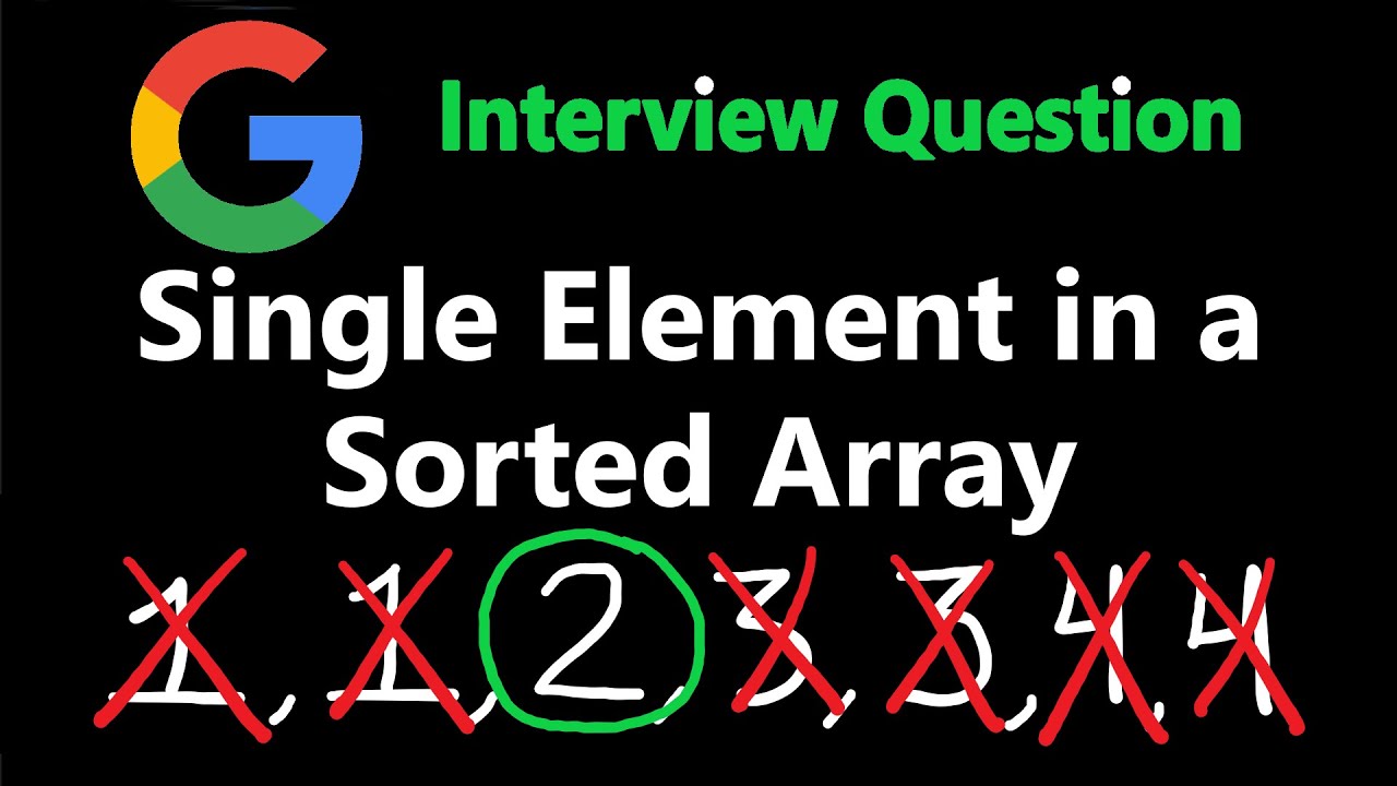 Single Element in a Sorted Array - Leetcode 540 - Python
