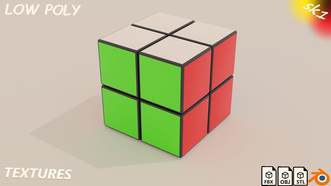 rubik cube 2x2(part 2) | CGTrader