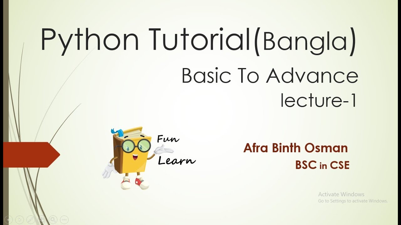 Python Bangla Tutorial (Part-1): Introduction to python