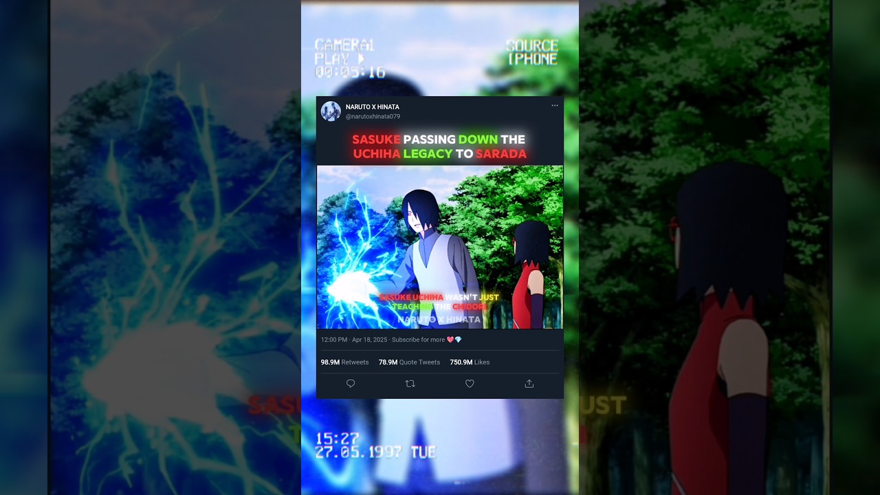 SASUKE TEACHES CHIDORI TO SARADA 💀