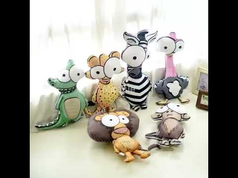 custom anime cartoon pillow 3d animal cute die cut shape plush throw pillow