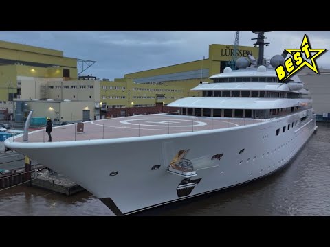 Best Luxury: ONE OF LARGEST YACHTS in The World! Mega Yacht BLUE Spectacular- Lürssen Yachts!