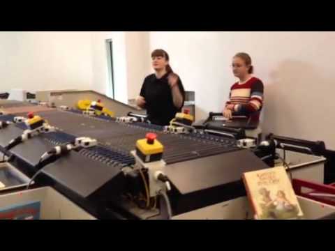 Springville Utah public library book sorting machine