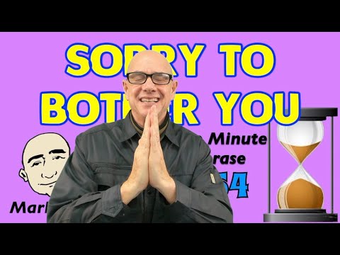 Sorry To Bother You - one minute phrase lesson (series #54) | Mark Kulek ESL