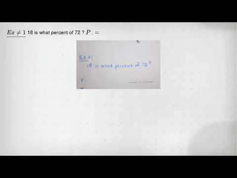 [ underline(E x neq 1) ] 18 is what percent of 72 ? P : =