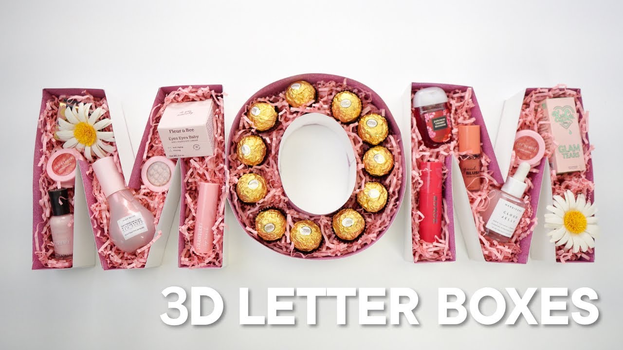 DIY 3D LETTER GIFT BOXES | Easy Last-Minute Mother's Day Gift Idea!