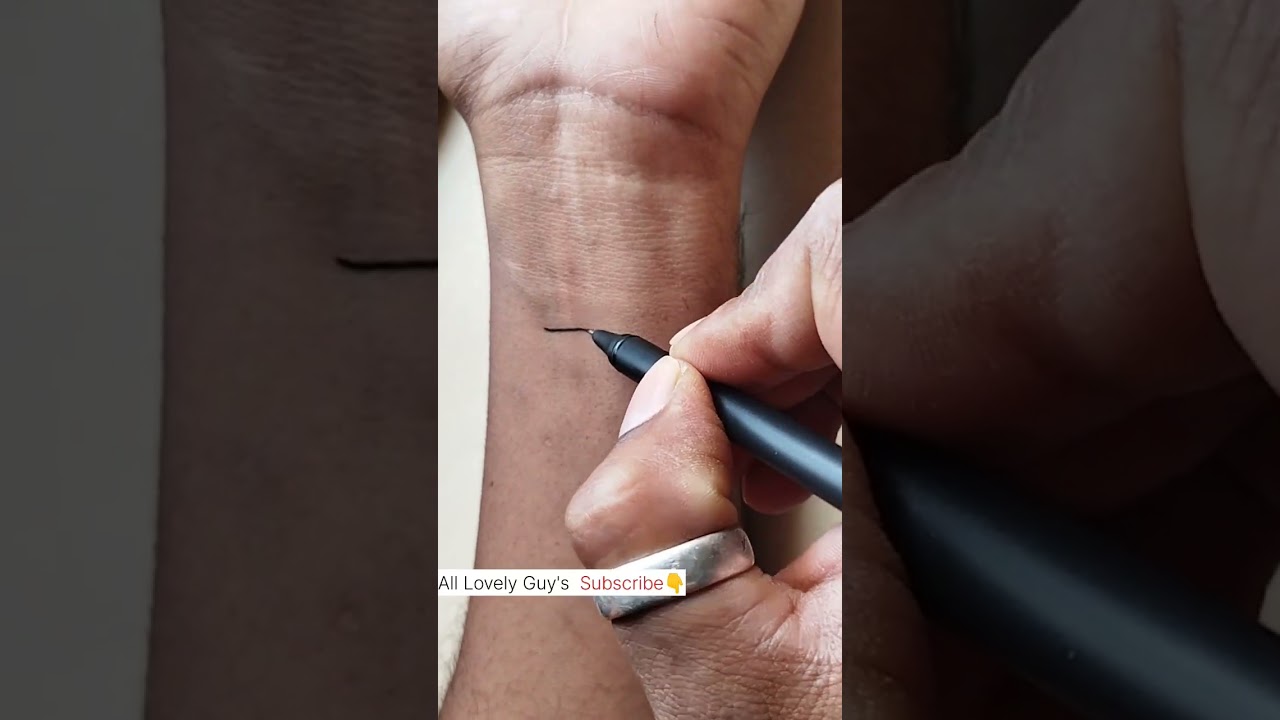 DIY How to make trending Diamond tattoo by pen | #viral #trending #shorts #short