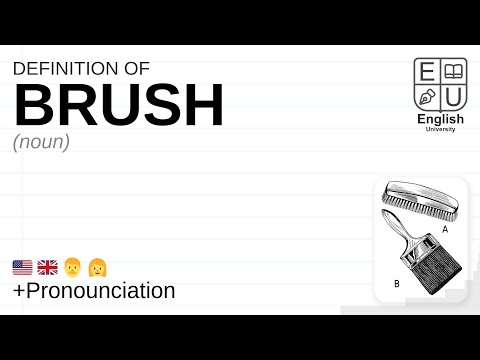 BRUSH meaning, definition & pronunciation | What is BRUSH? | How to say BRUSH
