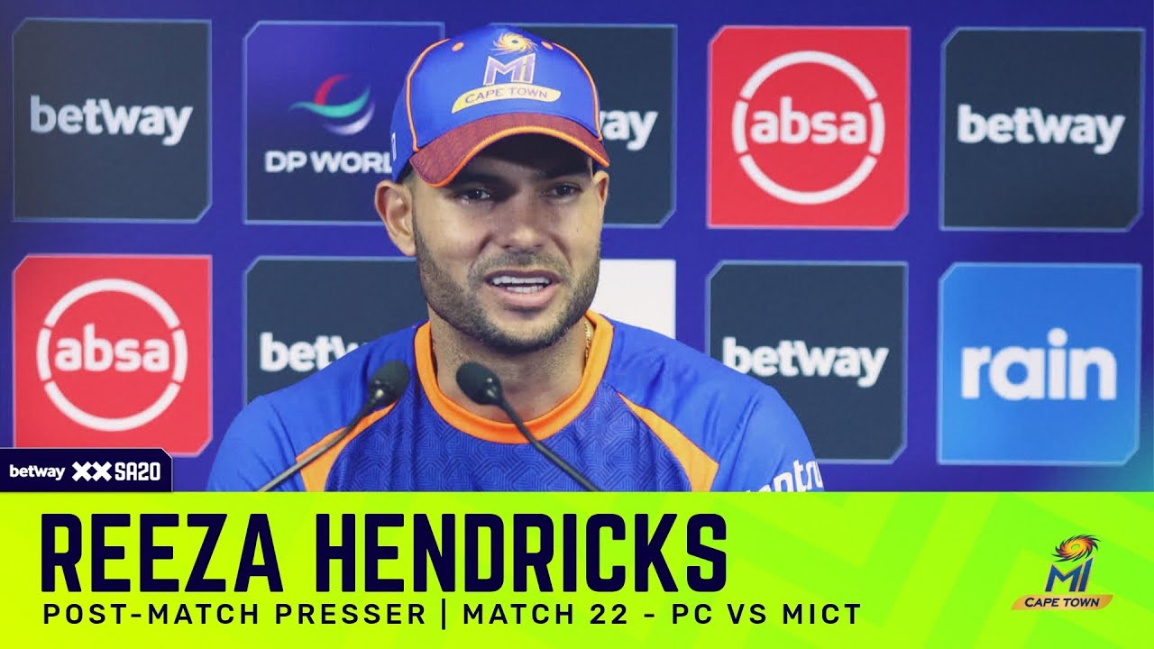 Reeza Hendricks, MI Cape Town | PCvMICT Post-match presser | Season 4 ...