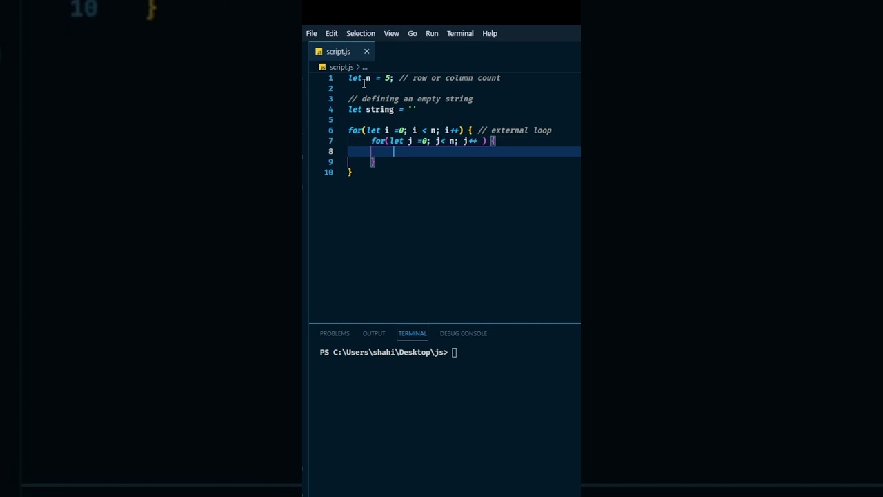 Square Star Pattern in Javascript | javascript for beginners 2023 | papa developer #1