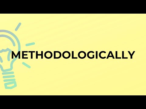 What is the meaning of the word METHODOLOGICALLY?