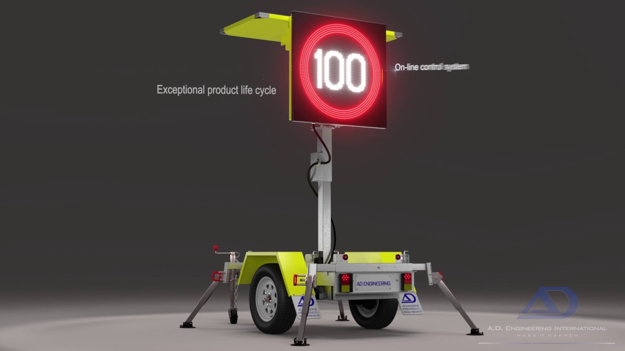 AD334 Transportable Variable Speed Limit Sign