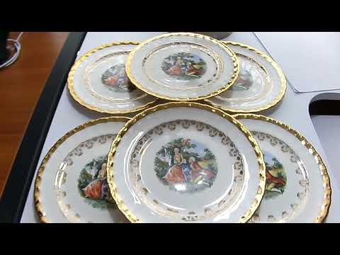 Martha & George Manhattan Ware Warranted 22kt.Gold Plates