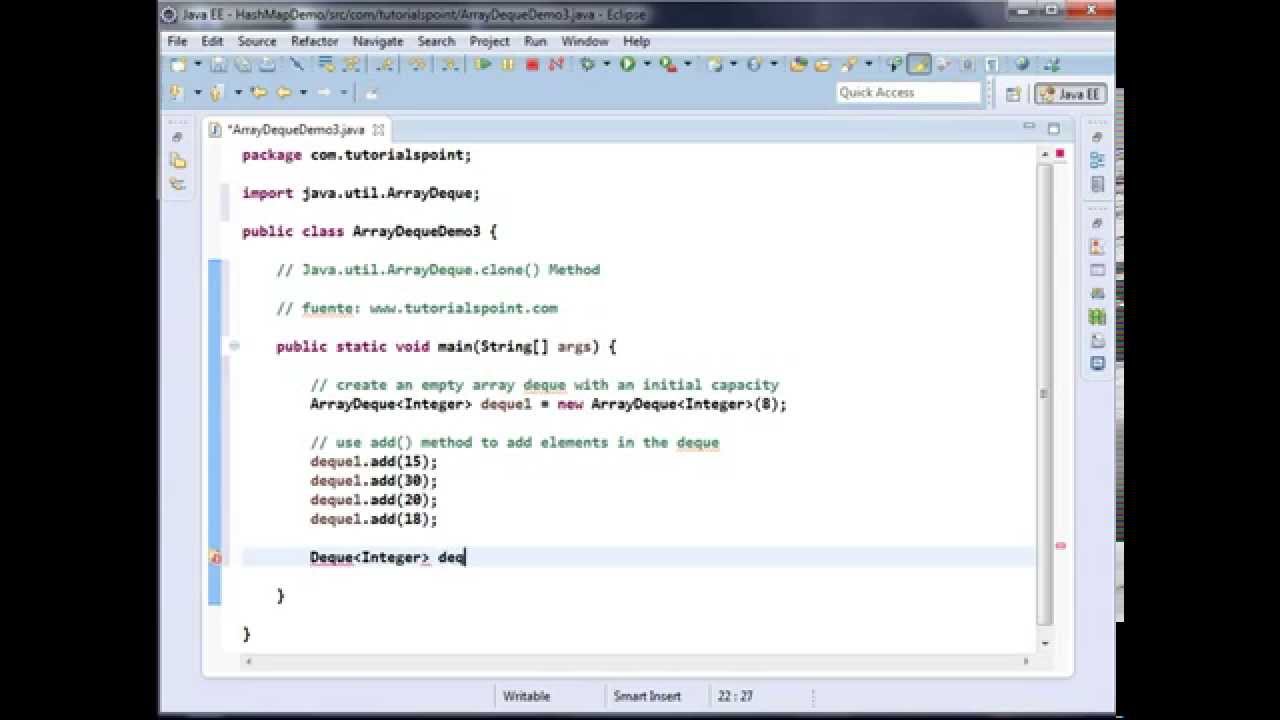Java util ArrayDeque clone Method