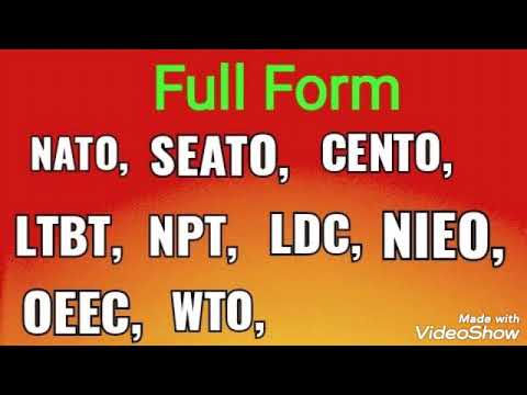 full form of NATO, SEATO, WTO,CENTO