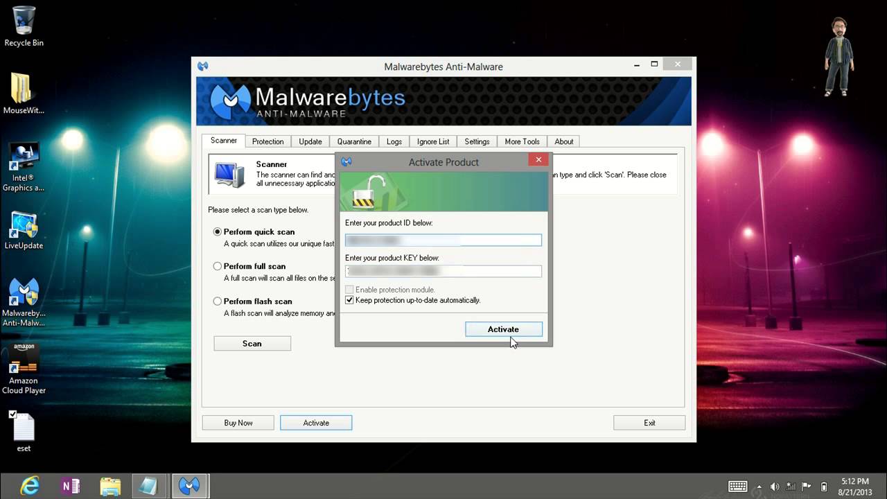 How to activate Malwarebytes PRO