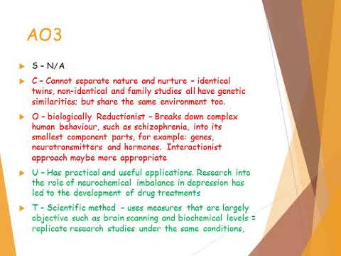 Approaches: biological approach