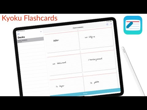 HANDWRITTEN digital flashcards, Kyoku Flashcards | iPad 2021