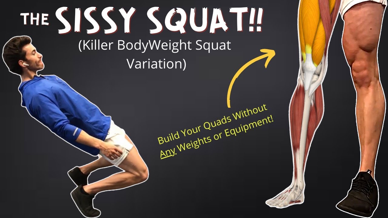 The SISSY SQUAT!! (Quad Builder & Knee Strengthener) | At-Home Bodyweight Leg Workout - No Weights!