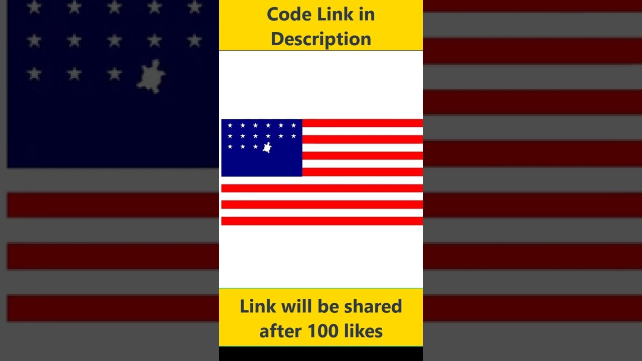 USA 🇺🇸 Flag using Python Turtle 🐢⁣ Module #Shorts #Python