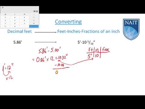 Converting Decimal Feet