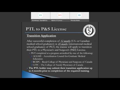 Medical Board of California Changes to Licensing Requirements Webinar - January 6, 2022