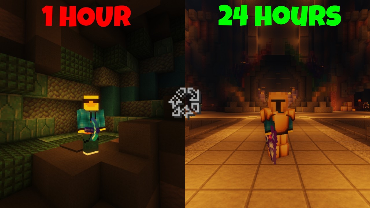 How far can you get in mining on Ironman in 24 hours? | Hypixel Skyblock