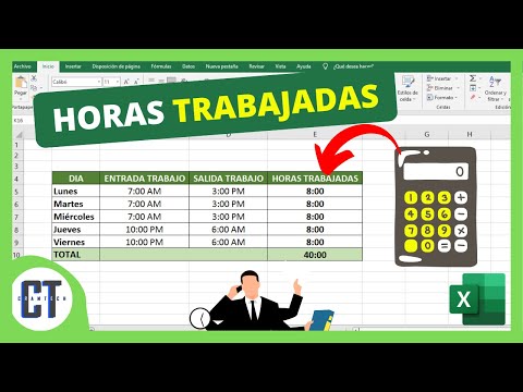 Como Calcular las HORAS TRABAJADAS en Excel