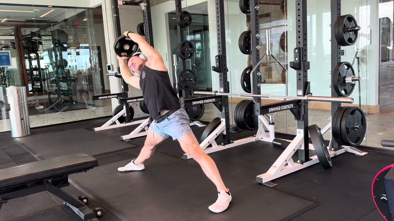Overhead Straddle Side Bend (plate)