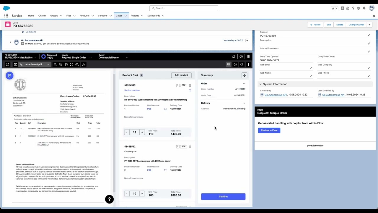 Transform Your Salesforce Workflow: Order Processing Made Easy with Go Autonomous!