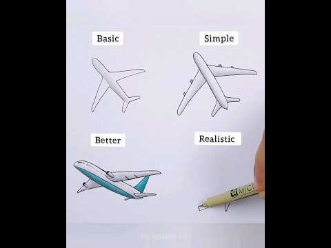 Airplane Drawing #shorts #drawing #art
