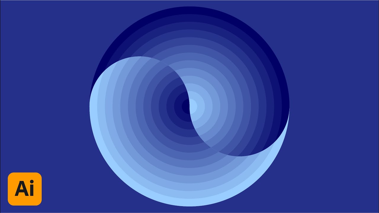 Tutorial: Yin Yang | Círculos Concéntricos | Adobe Illustrator