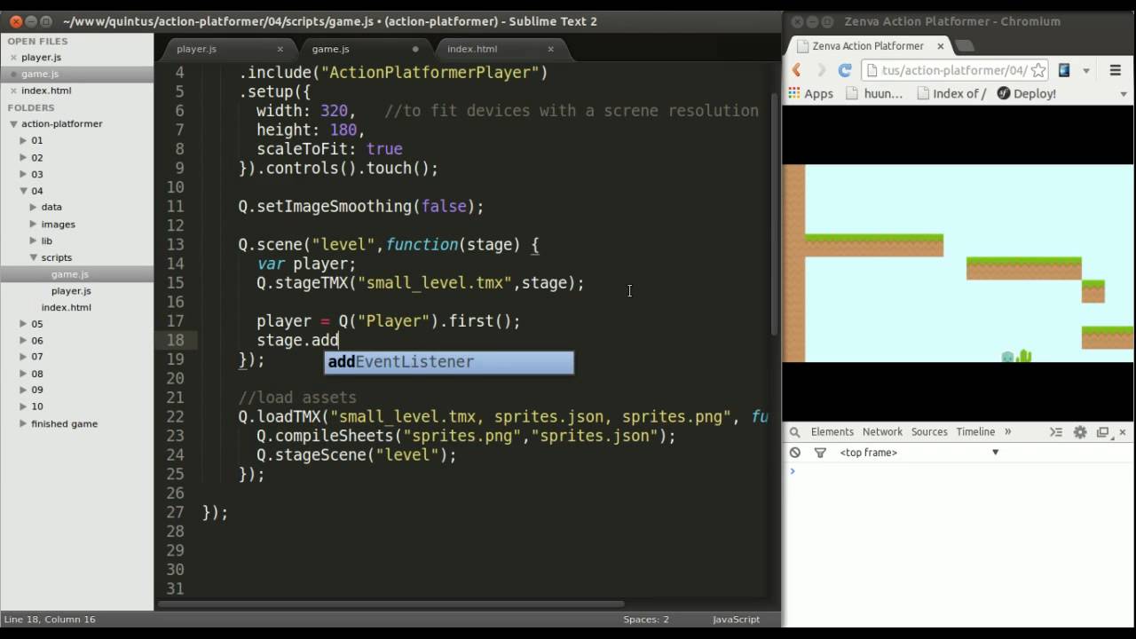 HTML5 Mobile Game Development Tutorial, Follow the Player with a Camera