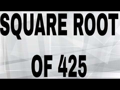 SQUARE ROOT OF 425