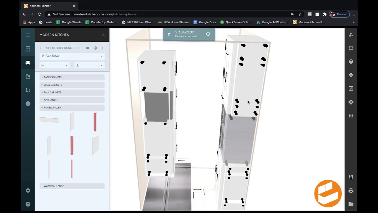 Online Kitchen Planner - Kitchen Design Example