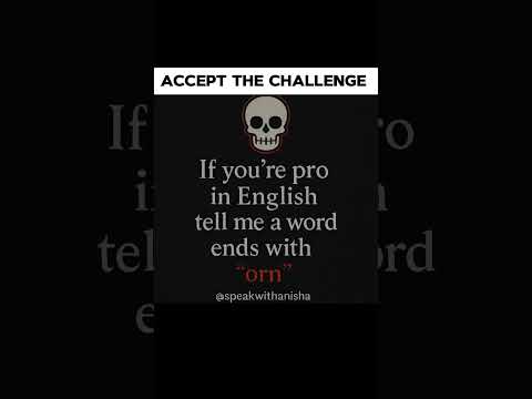 Only 1% Can Name a Word That Ends with βORNβ! π² | English Challenge #english #shorts #challenge