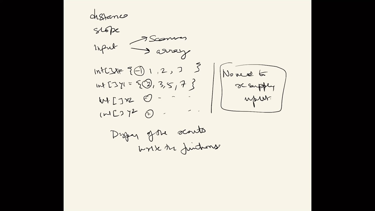 Distance and Slope with Arrays