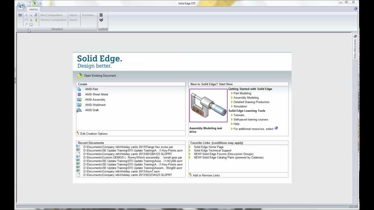 Solid Edge Interface Basics - Recent Documents